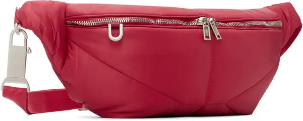 Moncler Quilted Zipped Belt Bag - Agate Red