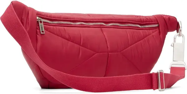 Moncler Quilted Zipped Belt Bag - Agate Red