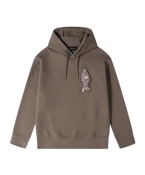 Emporio Armani Patch-detail Drawstring Hoodie - Green