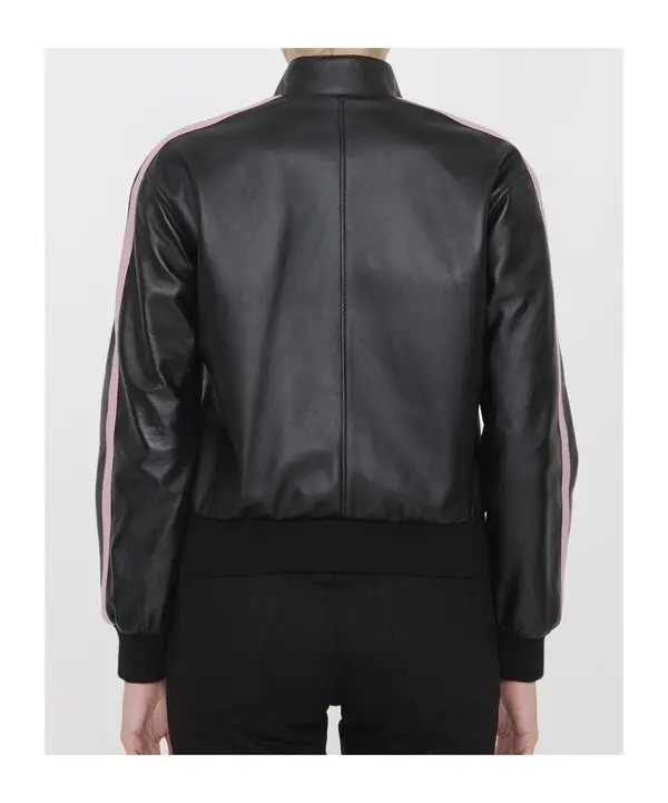 Celine Tracksuit Jacket In Soft Lambskin - Black