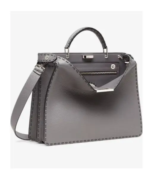 Fendi Peekaboo Iseeu Selleria Medium Tote Bag - Grey