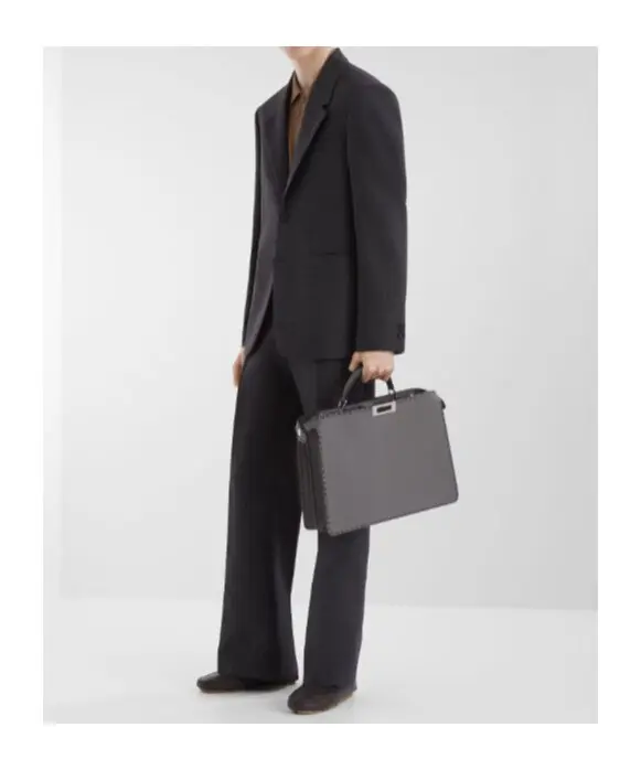 Fendi Peekaboo Iseeu Selleria Medium Tote Bag - Grey