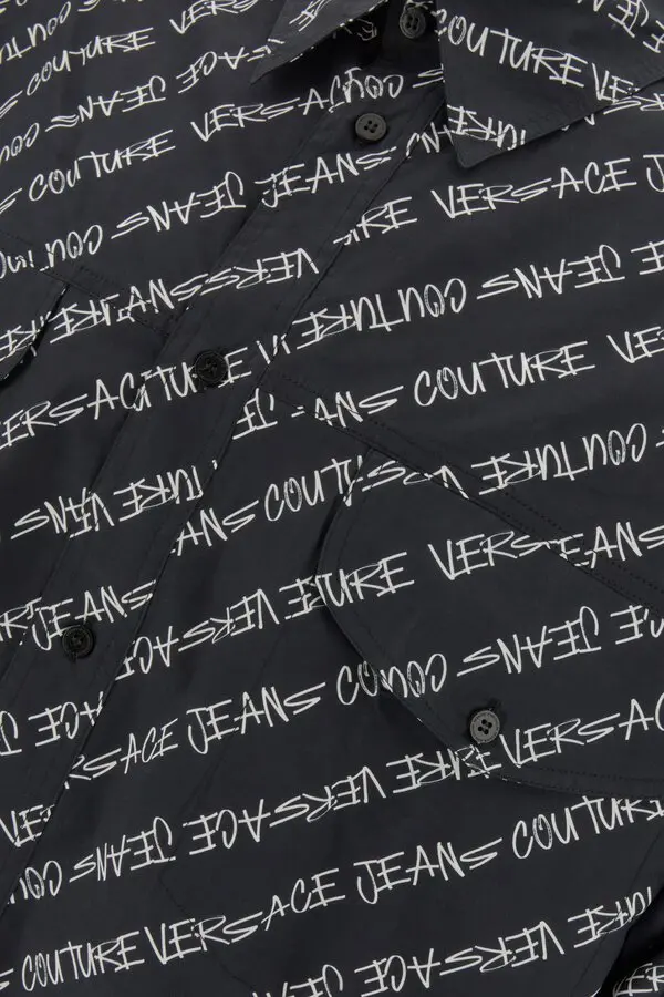 Versace Logo-print Cotton Shirt