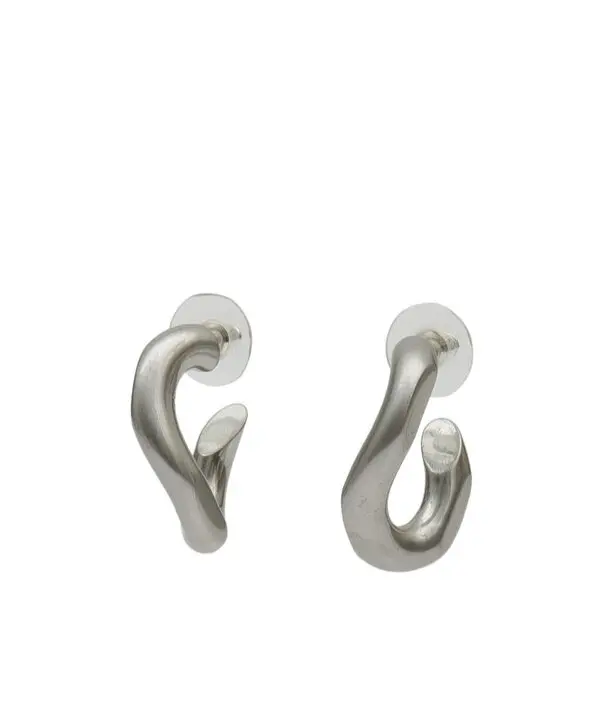 Isabel Marant Étoile Logo Engraved Hoop Earrings - Silver