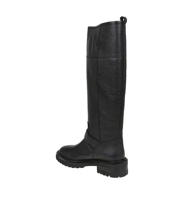 VIA ROMA 15 Buckled Leather Boots