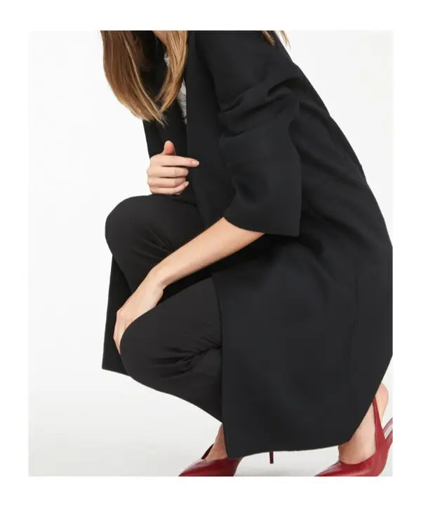 Max Mara Belted Long-sleeved Coat - Black