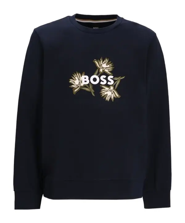 Hugo Boss Floral Embroidered Crewneck Sweatshirt
