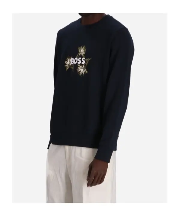 Hugo Boss Floral Embroidered Crewneck Sweatshirt