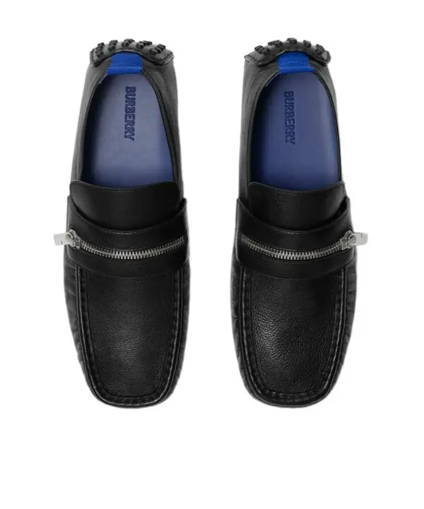 Burberry Zip Detailed Slip-on Loafers