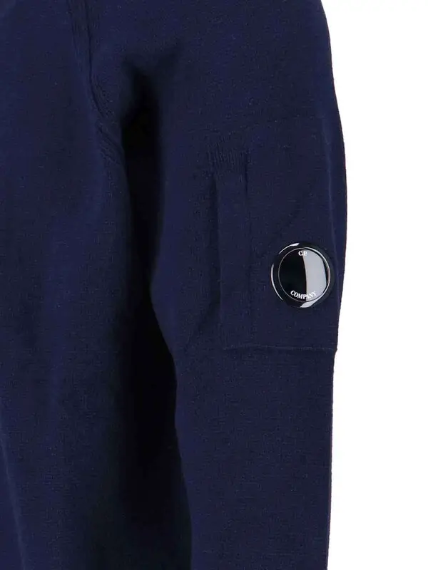 C.P. COMPANY Crew Neck Knitwear With Logo Patch Detail
