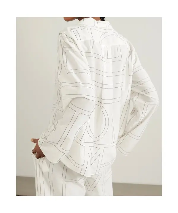 TOTEME Monogram Print Pyjama Top