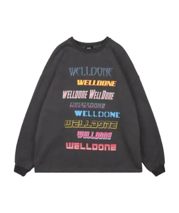 We11Done Logo Print Cotton Jumper