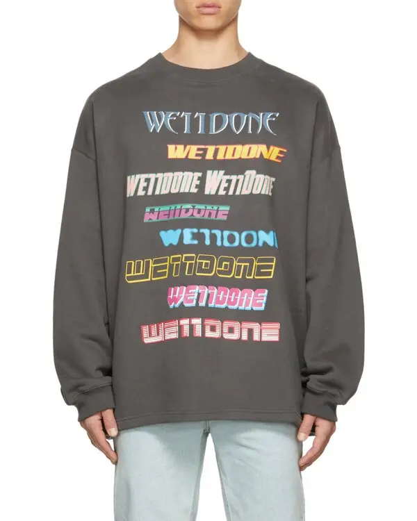 We11Done Logo Print Cotton Jumper