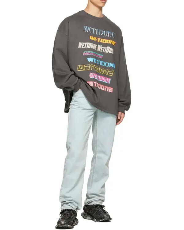 We11Done Logo Print Cotton Jumper