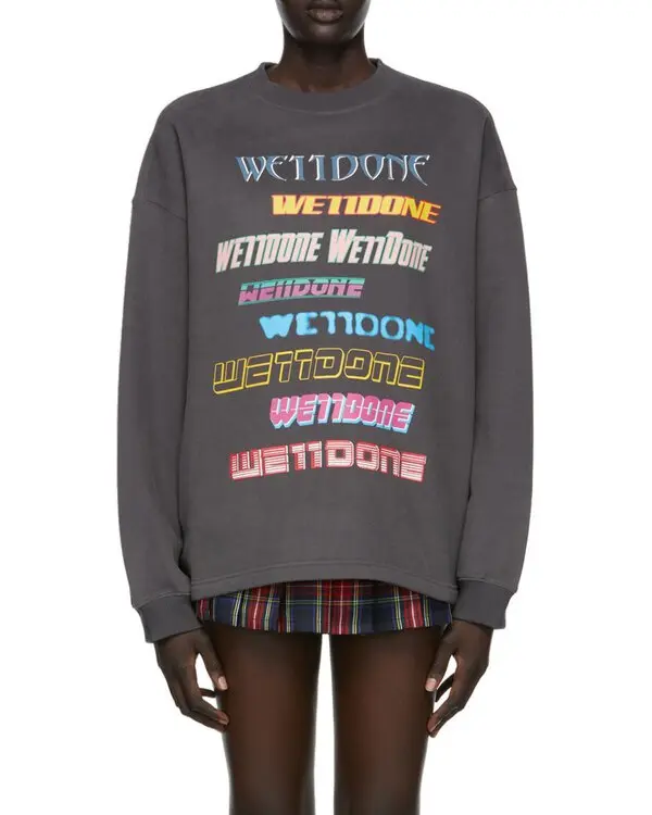 We11Done Logo Print Cotton Jumper