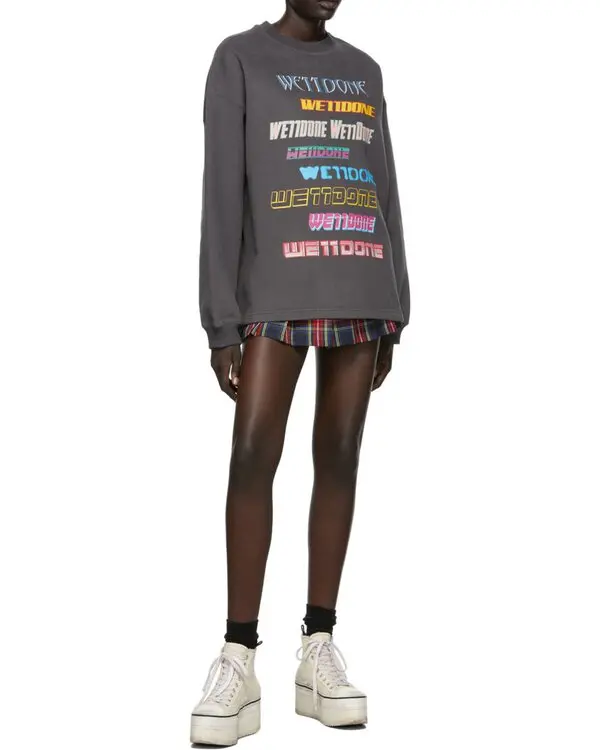 We11Done Logo Print Cotton Jumper