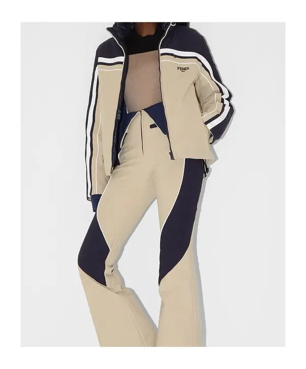 Fendi Color Blocked Tech Fabric Jacket With Logo