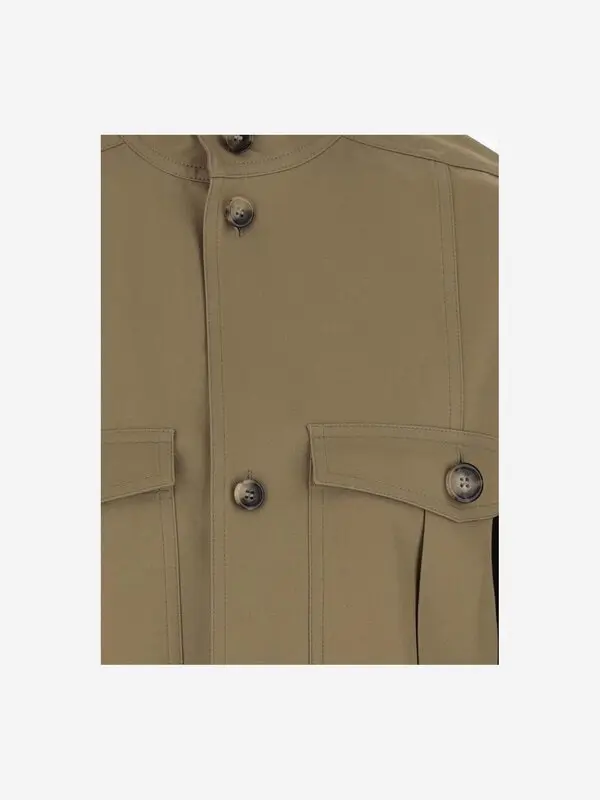 Saint Laurent Saharienne Buttoned Long-sleeved Shirt - Brown