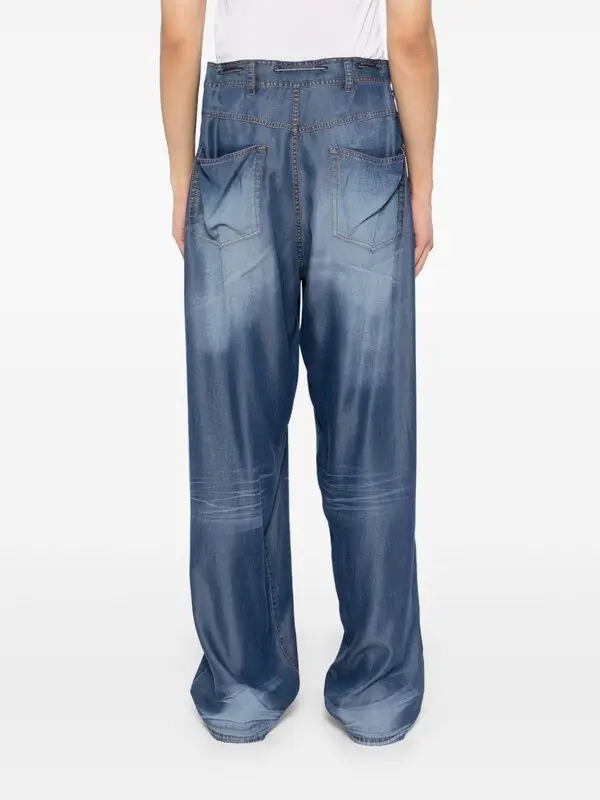 MAGLIANO Paneled Drawstring Loose Fit Trousers - Blue