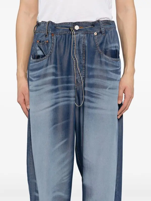 MAGLIANO Paneled Drawstring Loose Fit Trousers - Blue