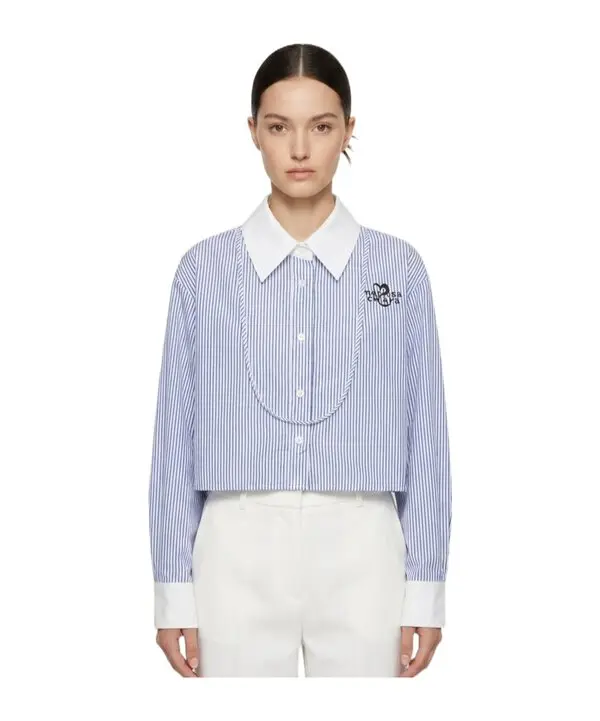 Marissa Chiara Long Sleeve Striped Shirt With Lapel Collar