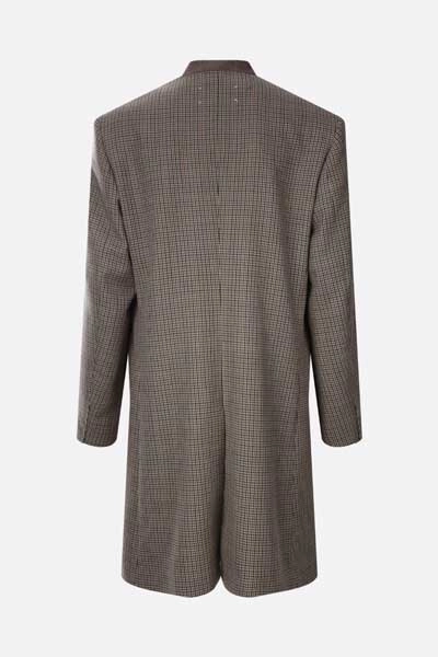 MAISON MARGIELA Checked Single-breasted Wool Coat - Brown