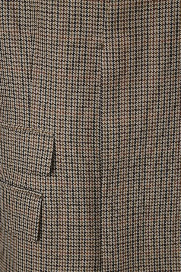 MAISON MARGIELA Checked Single-breasted Wool Coat - Brown