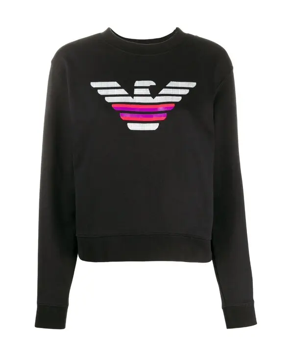 Emporio Armani Logo Printed Crewneck Sweater