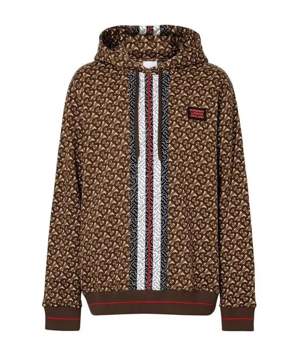 Burberry Striped Monogram-print Hoodie