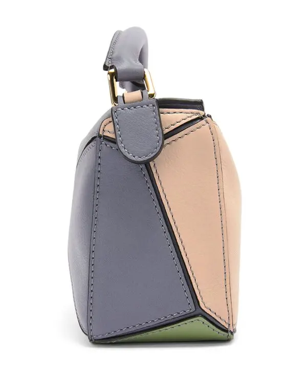 Loewe Mini Puzzle Bag In Classic Calfskin - Gray