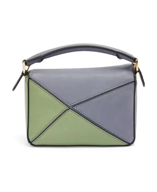 Loewe Mini Puzzle Bag In Classic Calfskin - Gray