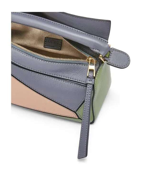 Loewe Mini Puzzle Bag In Classic Calfskin - Gray