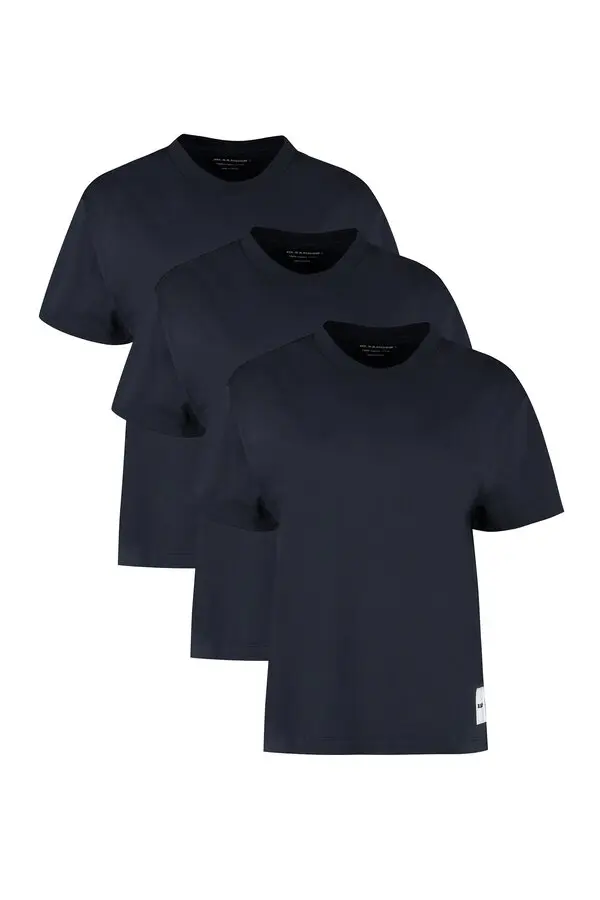 JIL SANDER Pack Of Three Crewneck T-shirts - Black