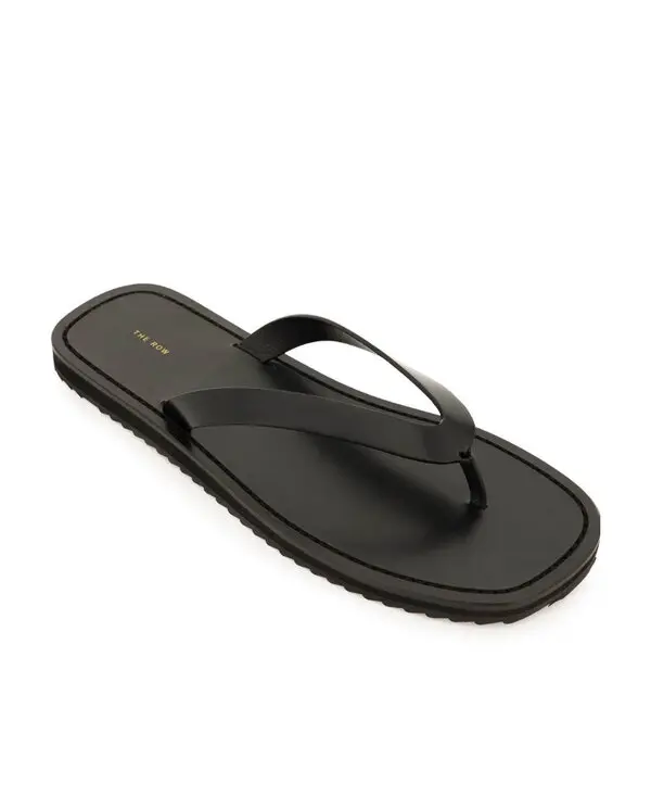 THE ROW City Slip-on Flip Flops - Black