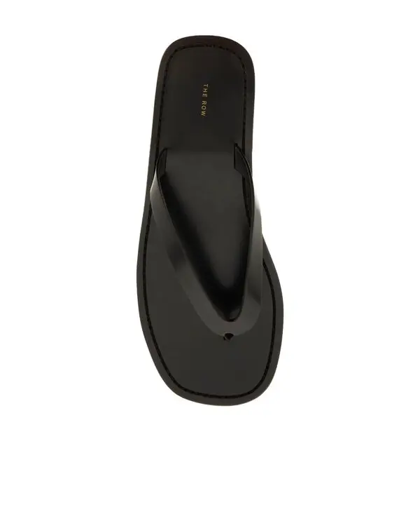 THE ROW City Slip-on Flip Flops - Black