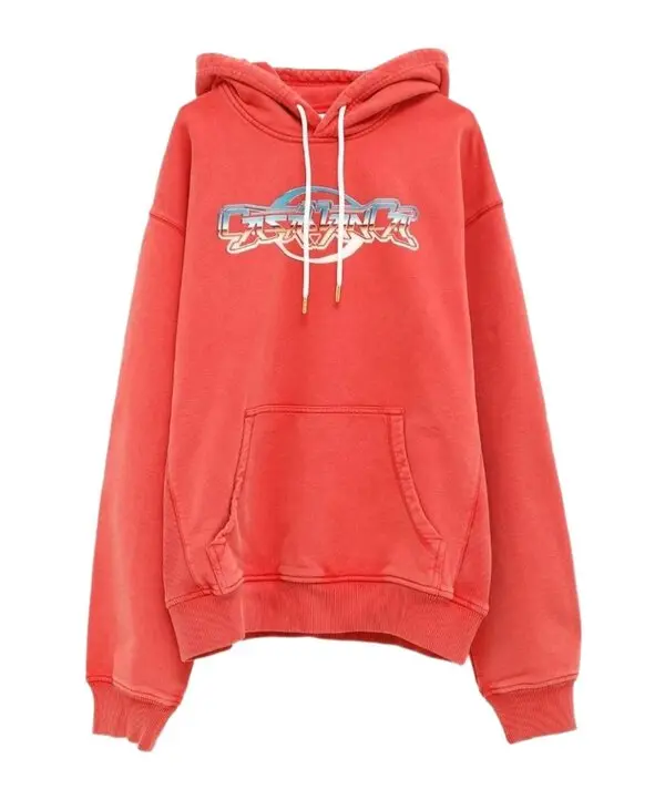 Casablanca Graphic-print Long-sleeved Hoodie - Red