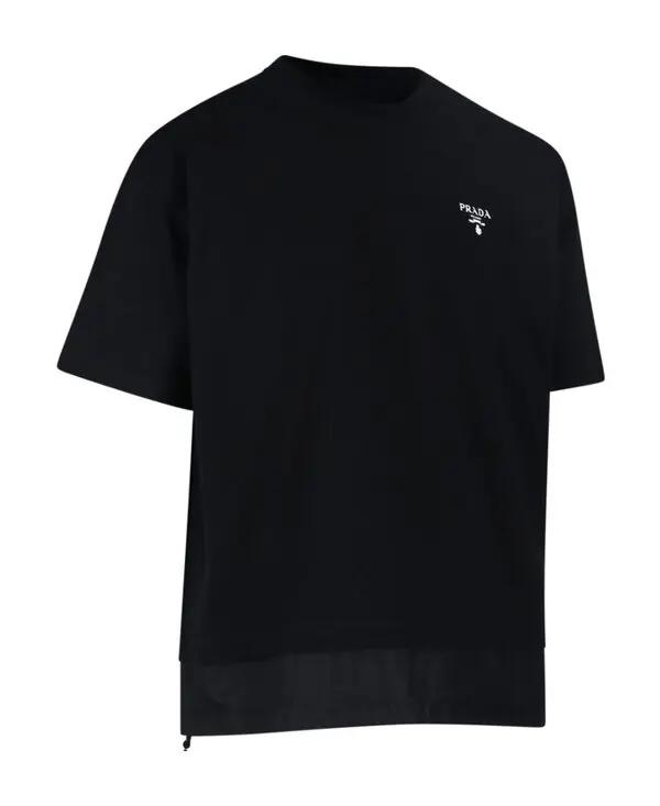 Prada Jersey And Re-nylon T-shirt