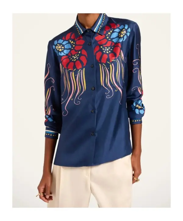 La DoubleJ Printed Silk Shirt