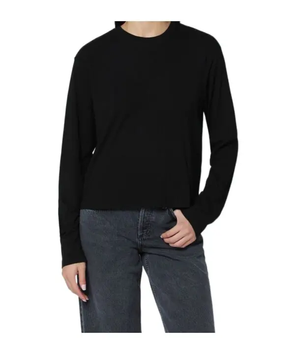 AGOLDE Ribbed Crewneck Long Sleeve T-shirt