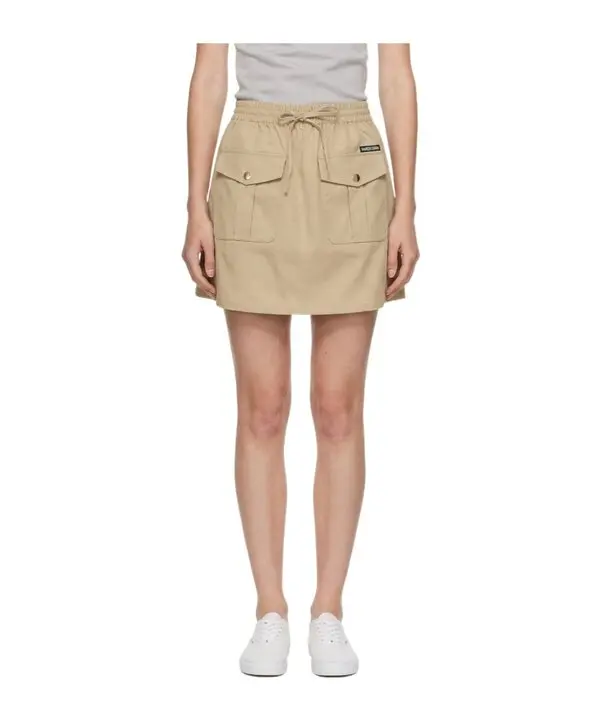 Marissa Chiara Elasticated Drawstring Skirt With Flap Pockets