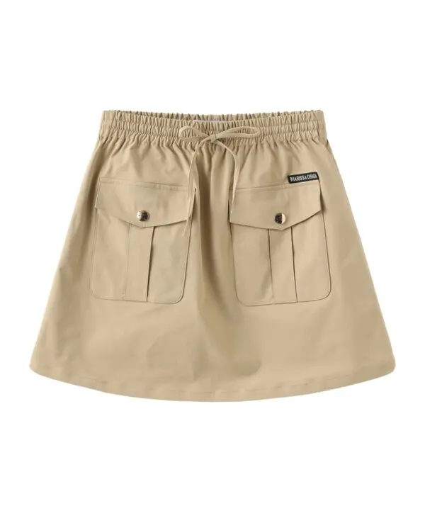 Marissa Chiara Elasticated Drawstring Skirt With Flap Pockets