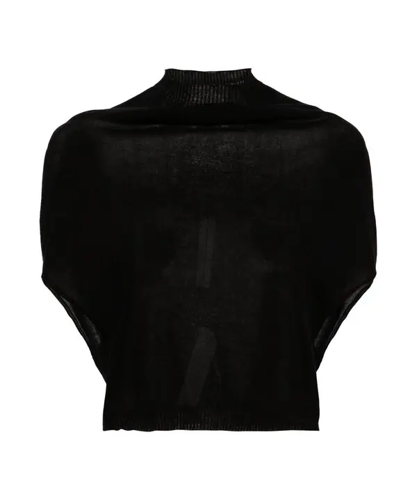Rick Owens Draped Sleeveless Jacket - Black