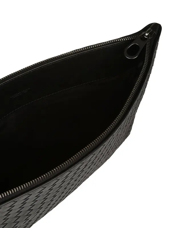 Bottega Veneta Nero Intrecciato Small Document Case