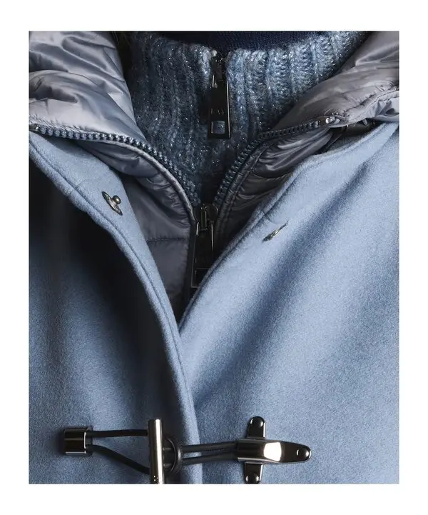 FAY Toggle Wool-blend Coat - Blue