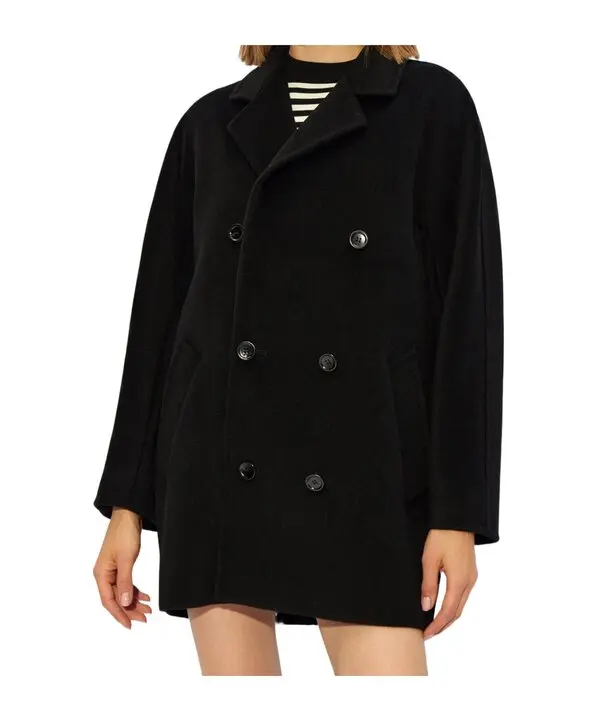 Max Mara Rebus Double-breasted Coat - Black