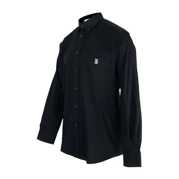 Burberry Logo Embroidered Long-sleeved Shirt