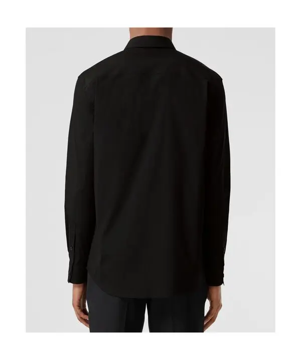 Burberry Logo Embroidered Long-sleeved Shirt