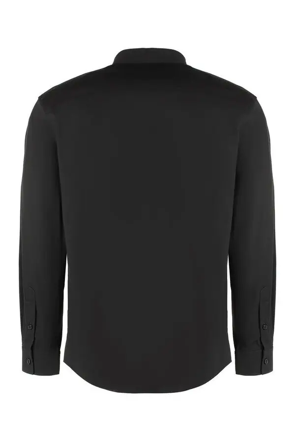 Burberry Logo Embroidered Long-sleeved Shirt