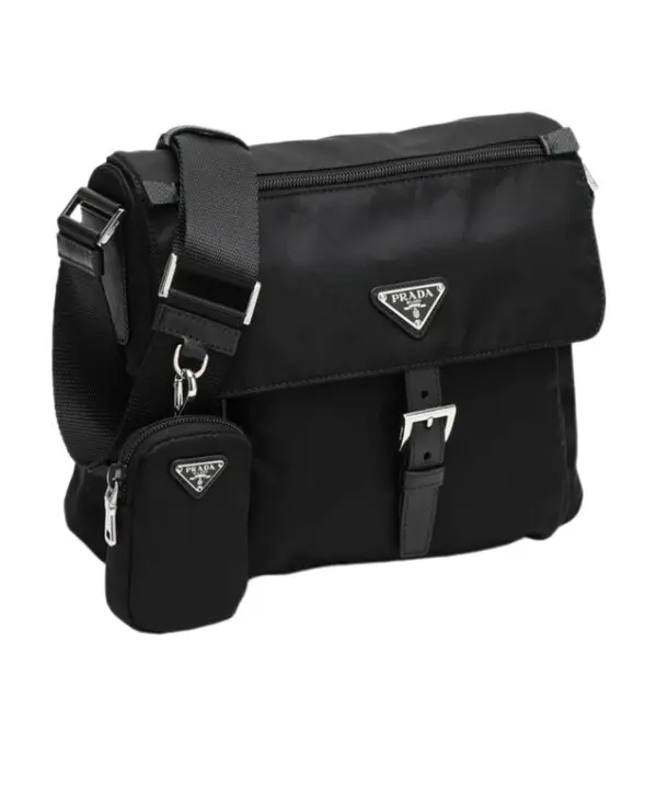 Prada Logo Crossbody Bag - Black