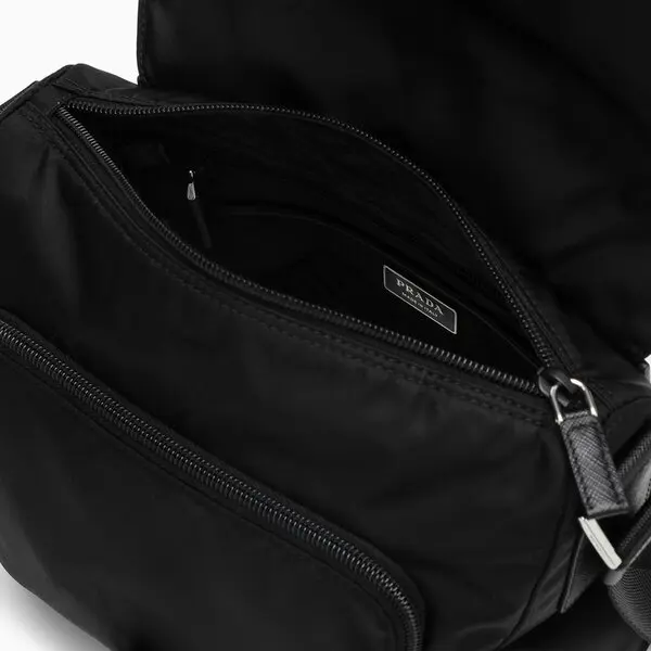 Prada Logo Crossbody Bag - Black